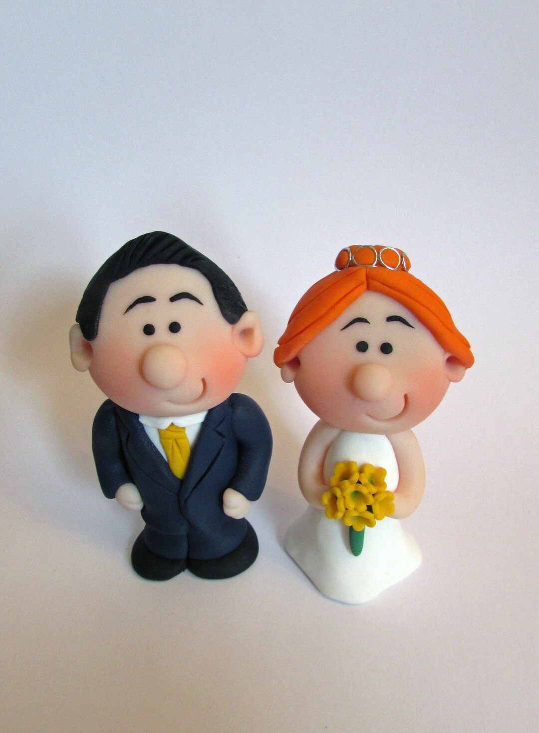 MINI Bride and Groom Wedding Cake Topper, Mini Novelty Cake Topper ...
