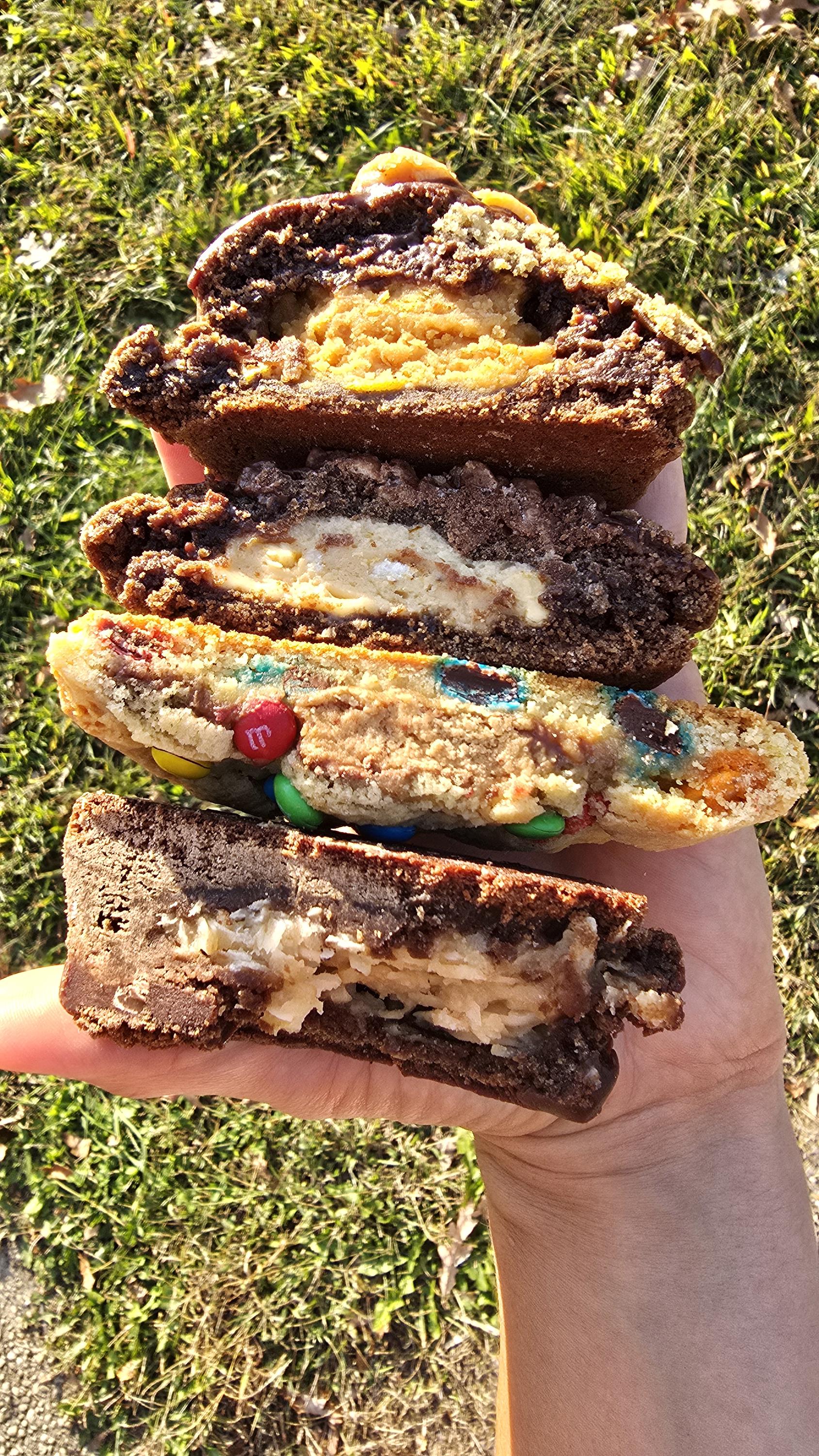 Candy Bar Inspired Stuffed Cookie Bundle Oversized Cookies, Filled ...