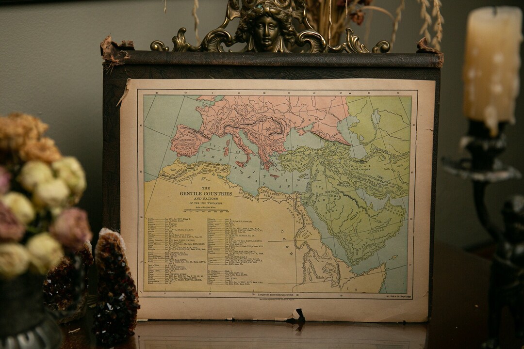 Map of the Gentile Countries and Nations old Testament - Etsy