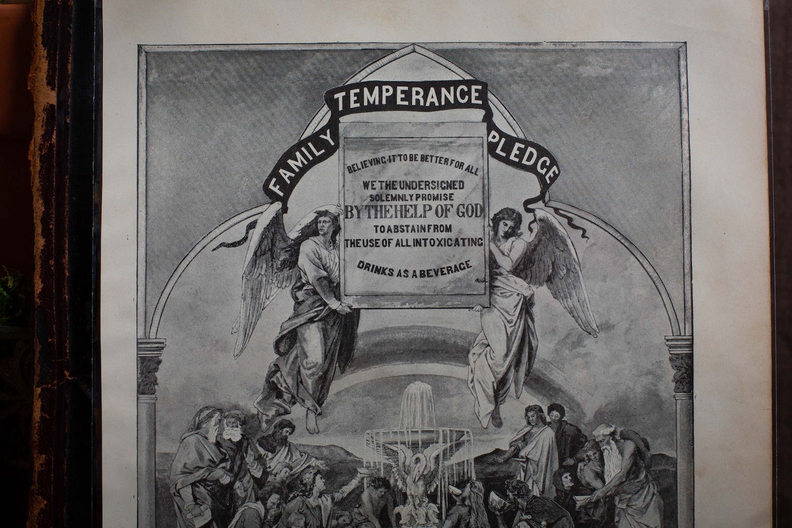Family Temperance Pledge Certificate: Antique Illustration - Etsy