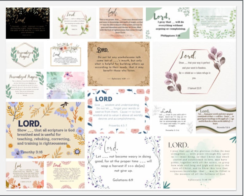 Scripture Prayer Cards - Etsy