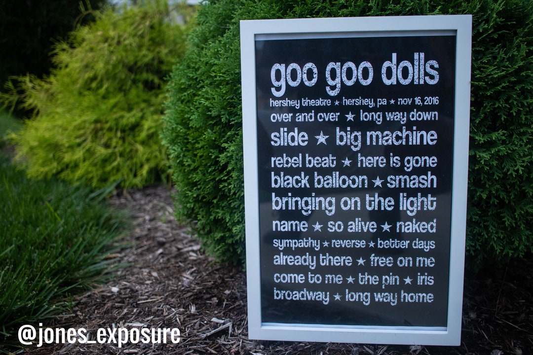 Custom Set List Print From Any Concert! Pearl Jam, Springsteen ...