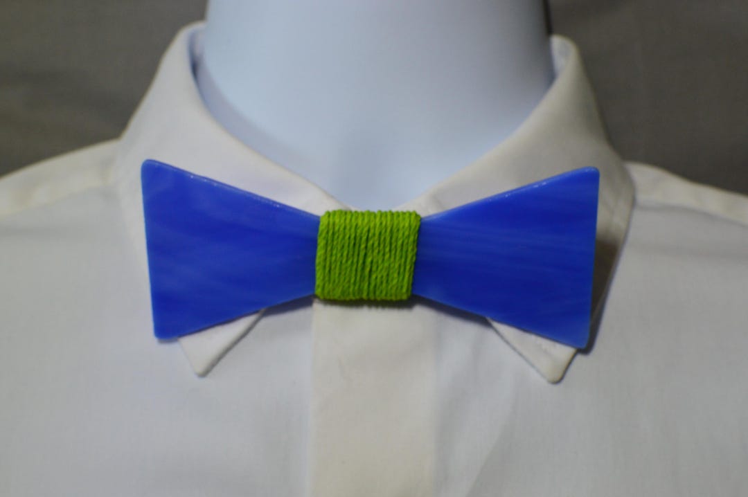 Sky Blue Bow Tie, Stained Glass Bow Tie, Unusual Bow Tie, Unique Bow ...