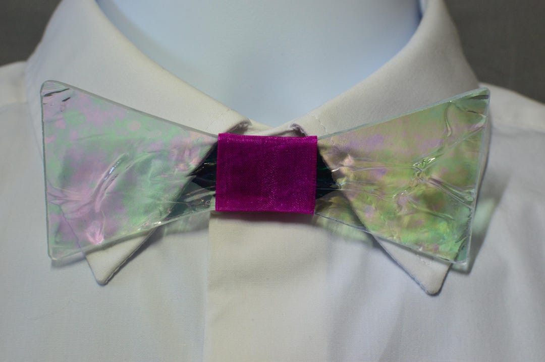 Unique Adult Glass Bow Tie, Rippled Glass Tie, Wedding Bow Tie, Bow Tie ...