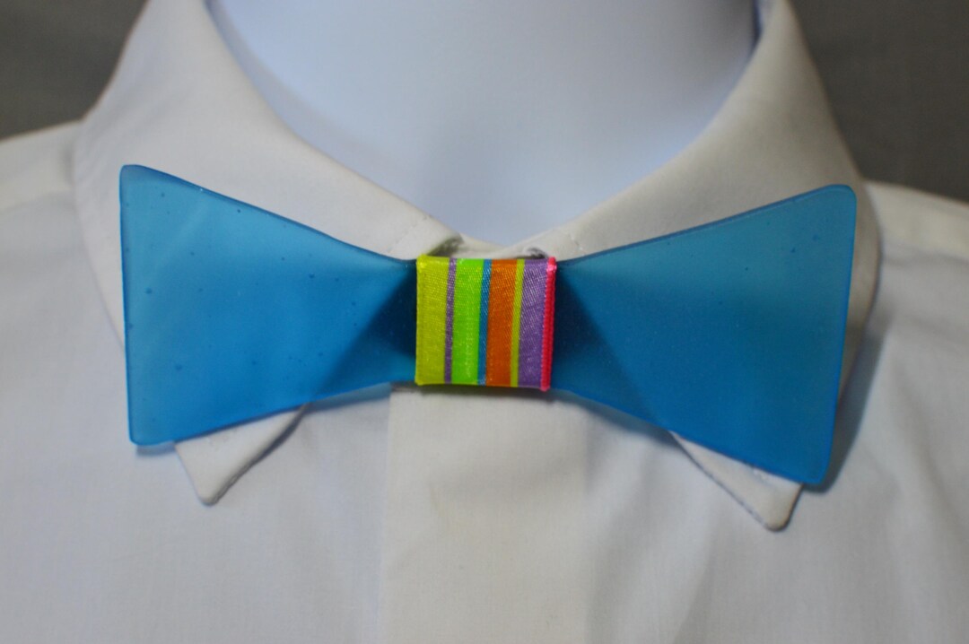 Blue Stained Glass Bow Tie: Unique Adult Formal Wear - Etsy