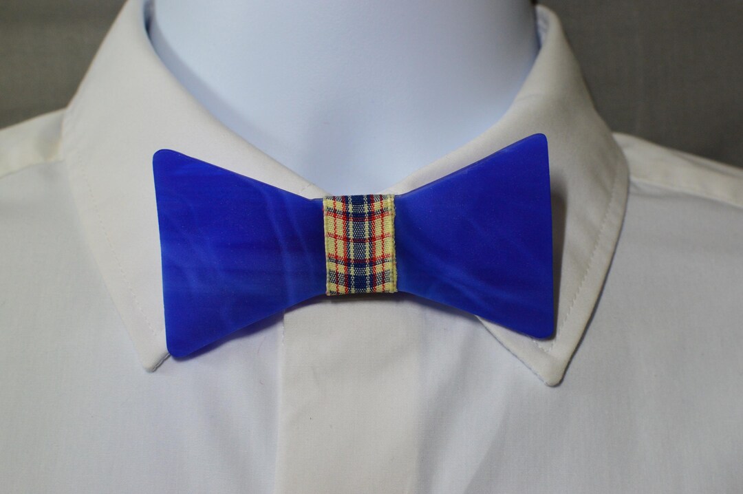 Stained Glass Bow Tie: Blue Unique Youth Neckwear - Etsy