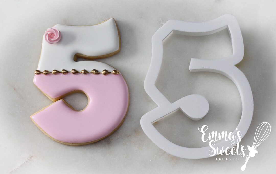 Chunky Number 5 Cookie Cutter - Etsy