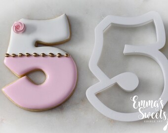 Number 5 five Cookie Cutter Set Birthday, Plaque - Etsy