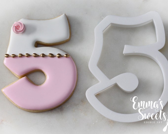 Chunky Number 5 Cookie Cutter - Etsy