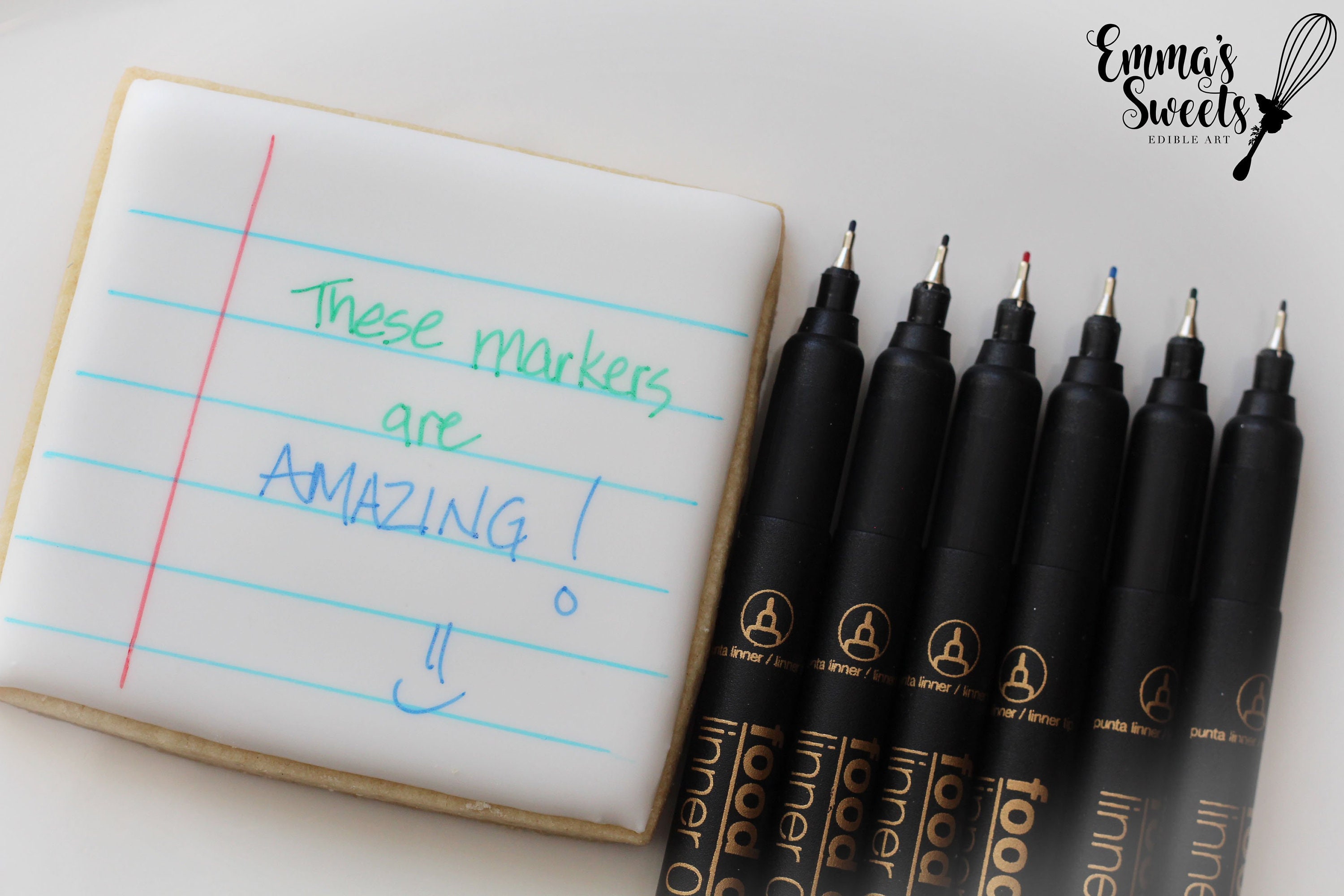 Dripcolor Fine Line Food Markers 6 Pack - Etsy