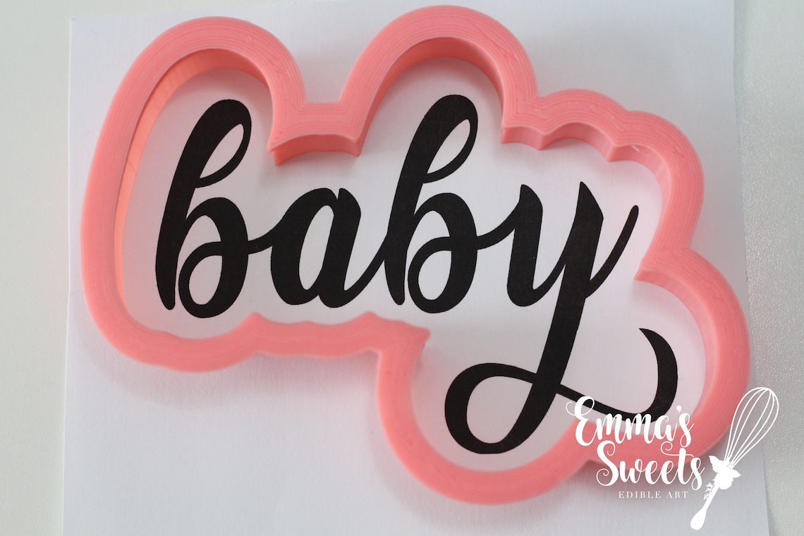 Baby Script Cookie Cutter - Etsy