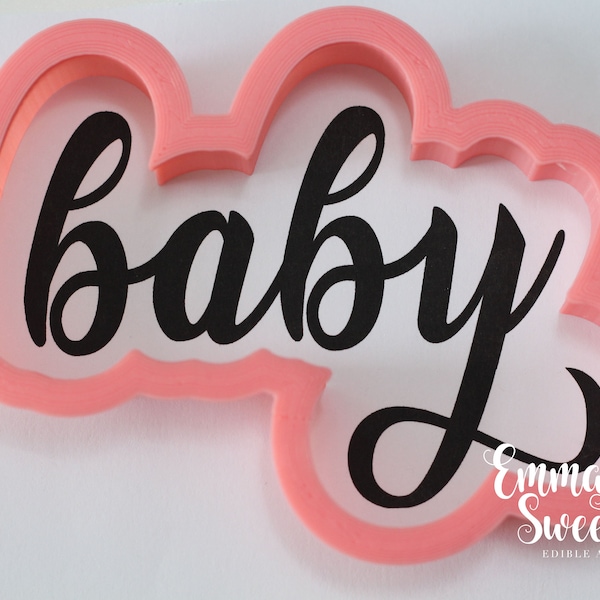 Baby Script Cookie Cutter - Etsy
