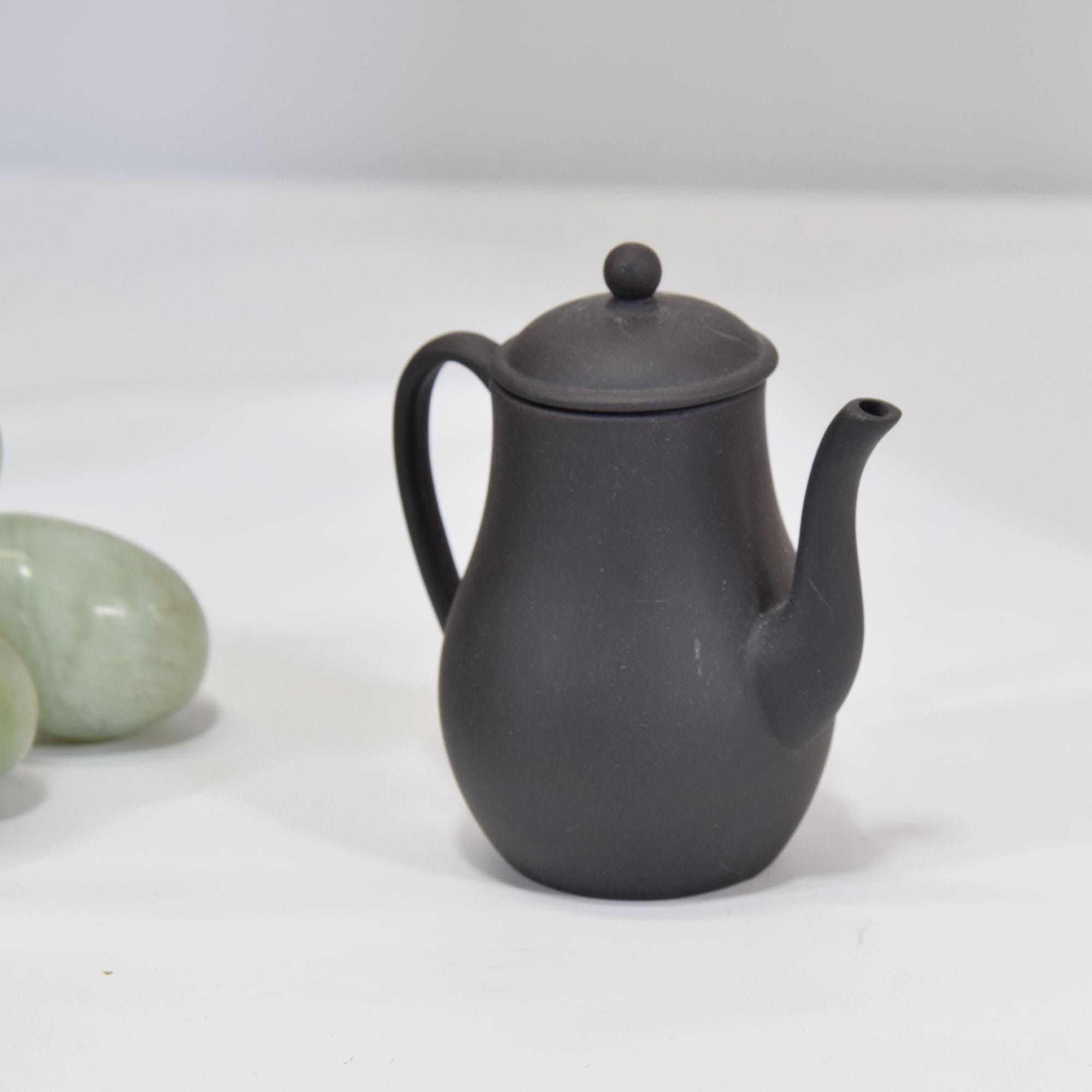 Gr 195 Wedgwood Miniature Black Basalt Tea Set - Etsy
