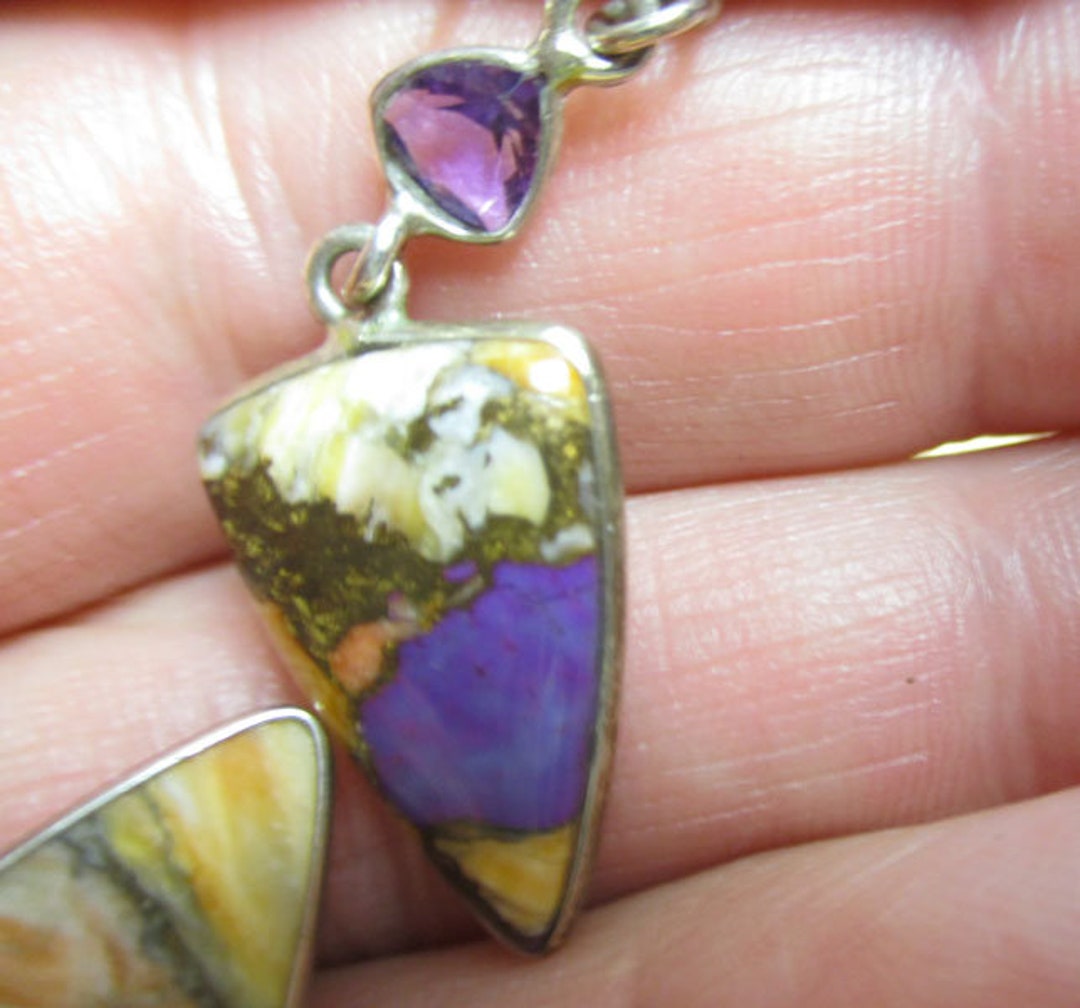 Gr 137 tiffany Stone Opal Fluorite and Amethyst - Etsy