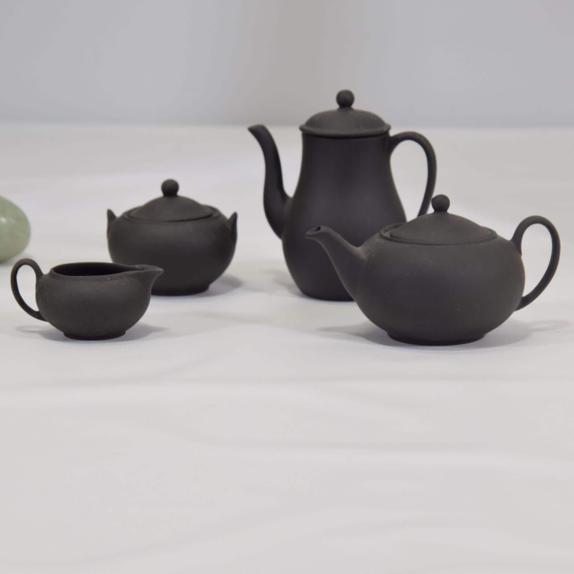 Gr 195 Wedgwood Miniature Black Basalt Tea Set - Etsy