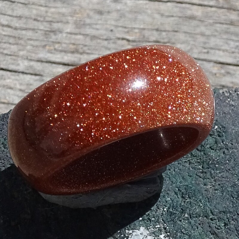 Goldstone Ring - Etsy