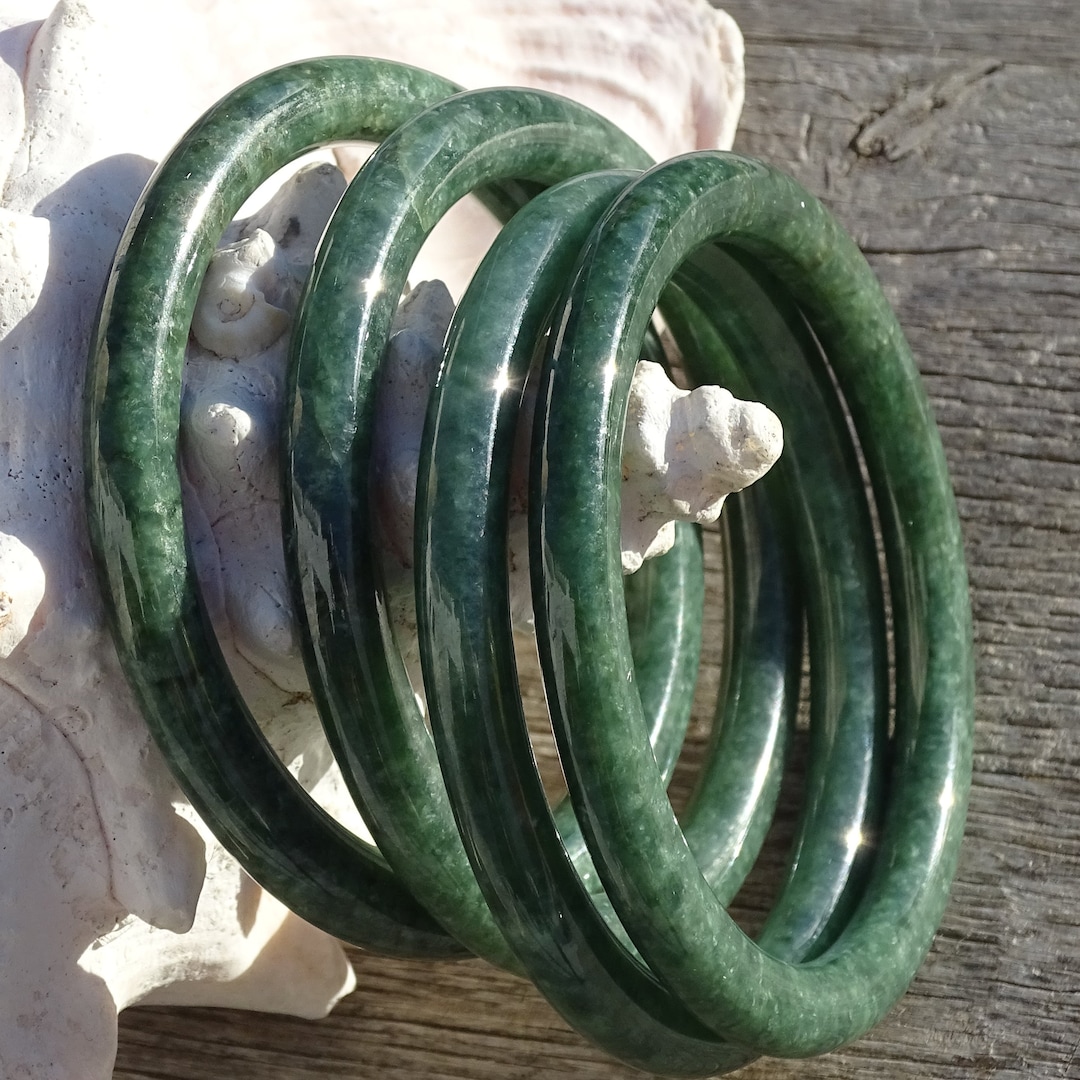 Burmese Jade Bracelet,myanmar Jade Bangle,green Jade,solid Jade ...