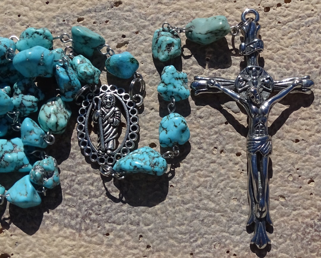 Celtic Rosary Beads,irish Catholic Rosary,turquoise Rosary,december ...