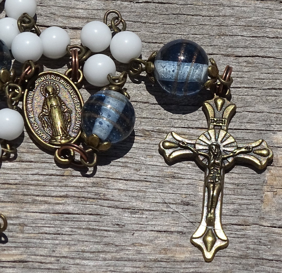 Rosary Beads,catholic Rosary,gemstone Rosary,alabaster Rosary,crystal ...