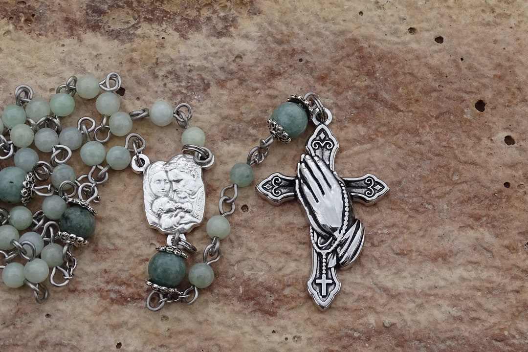 Irish Rosary Beads,celtic Rosary Beads,celtic Cross,myanmar Jade ...