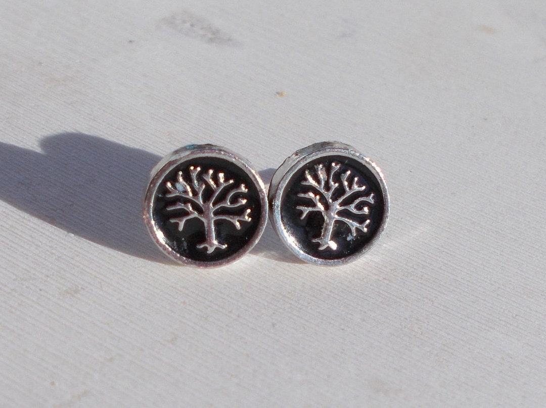 Tree of Life Stud Earrings,enamel Stud Earrings,gemstone Studs,crystal ...