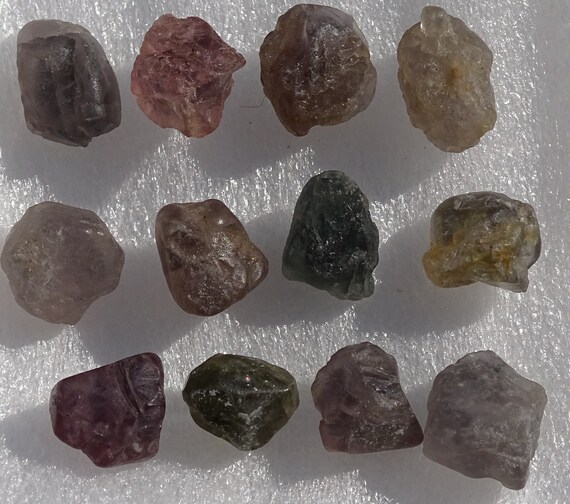 Raw Spinel Stud Earringsrough Burmese Spinel Gemstone Stud - Etsy