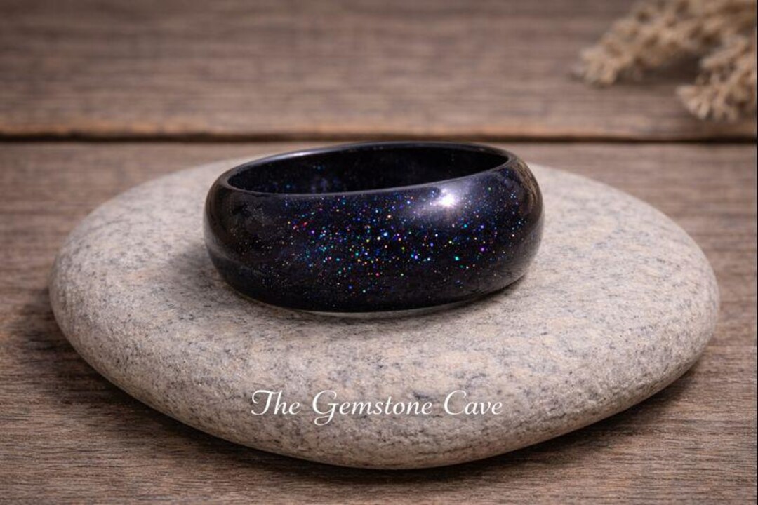 Blue Goldstone Finger Ring Band – Calming, Protective Stone - Etsy
