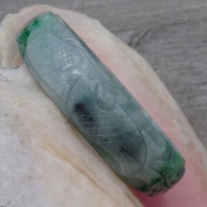 Carved Jade Bracelet,jade Bangle,solid Gemstone Bracelet,green Jade ...