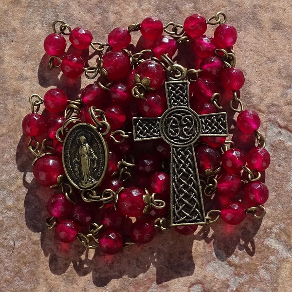 Ruby Rosary Beads - Etsy