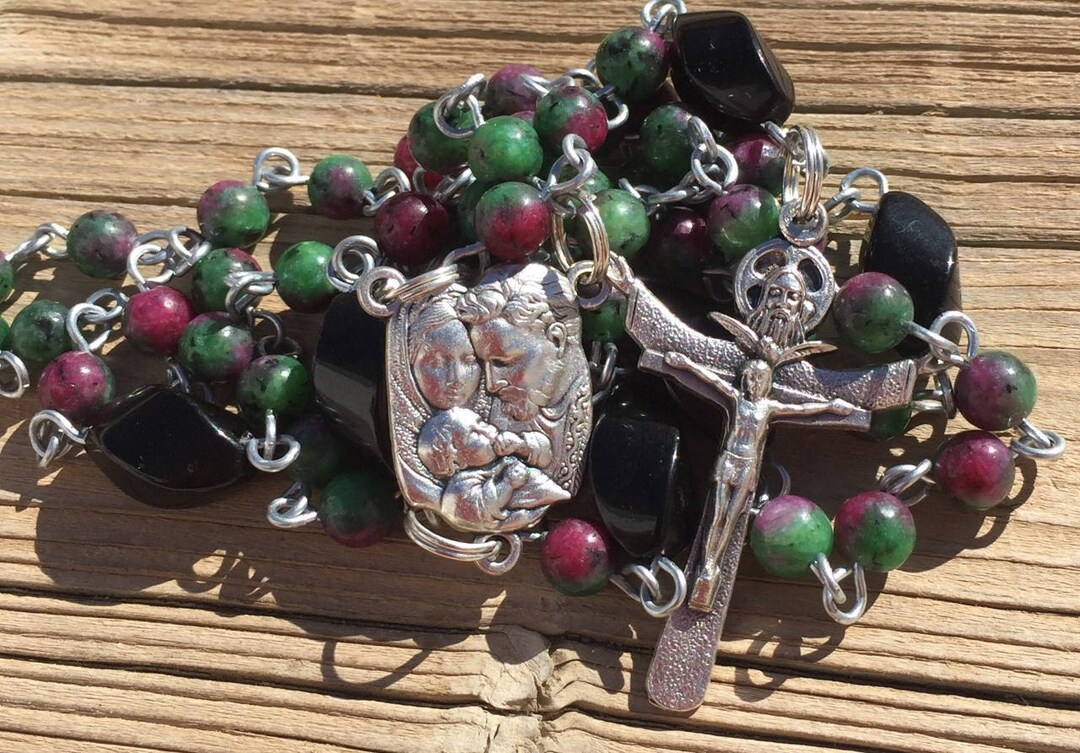 Ruby Rosary Beads,catholic Rosary,rosaries,rosary Necklace,five Decade ...