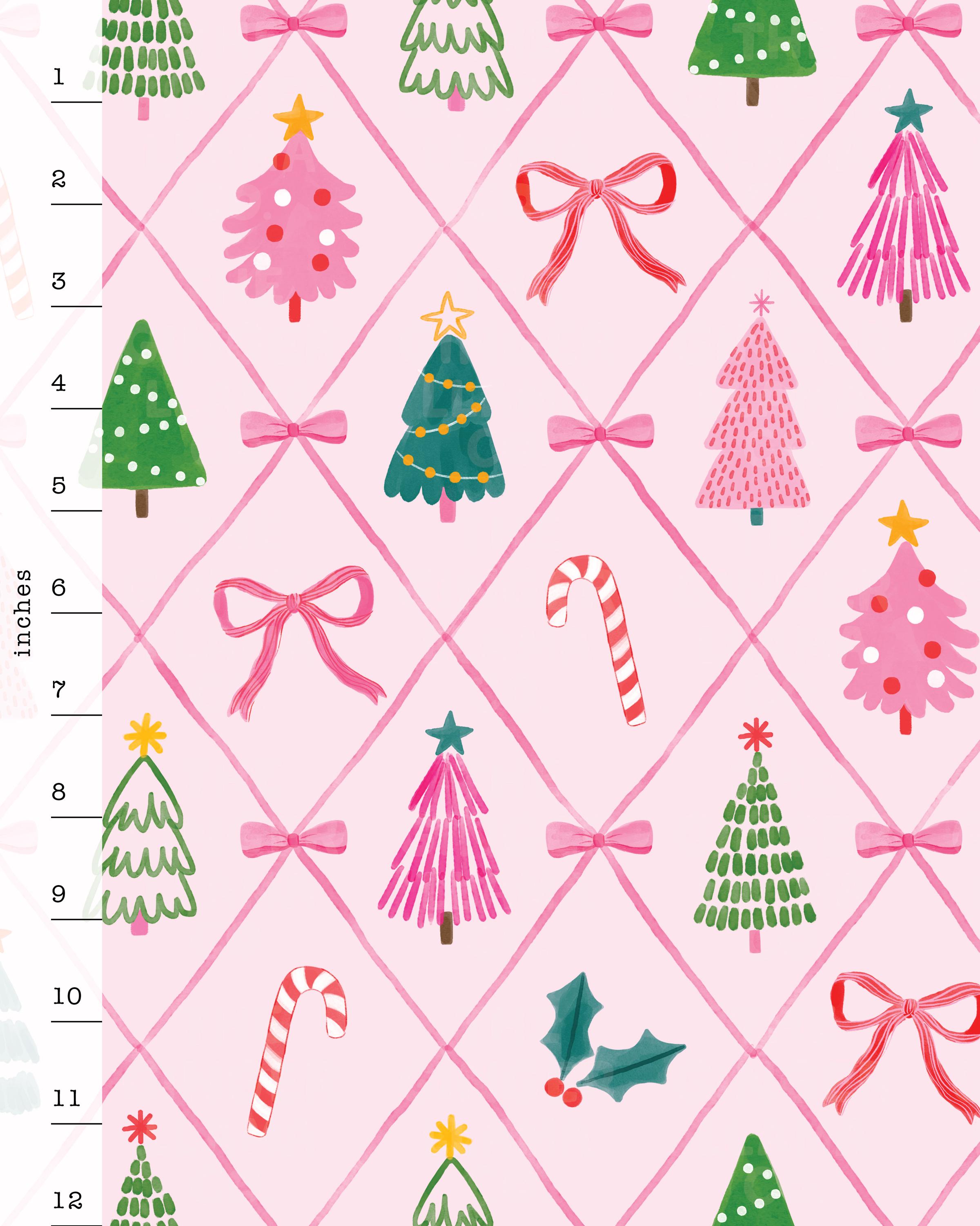 Coquette Christmas Tree Seamless Pattern, Digital File for Commercial ...