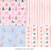 Coquette Christmas Seamless Pattern Bundle, Digital Patterns for ...