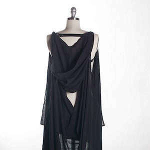 CAPE CHEST HARNESS - Post Apocalyptic Top With Hood - Draped Cape - Pvc ...