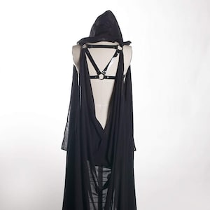 CAPE CHEST HARNESS - Post Apocalyptic Top With Hood - Draped Cape - Pvc ...