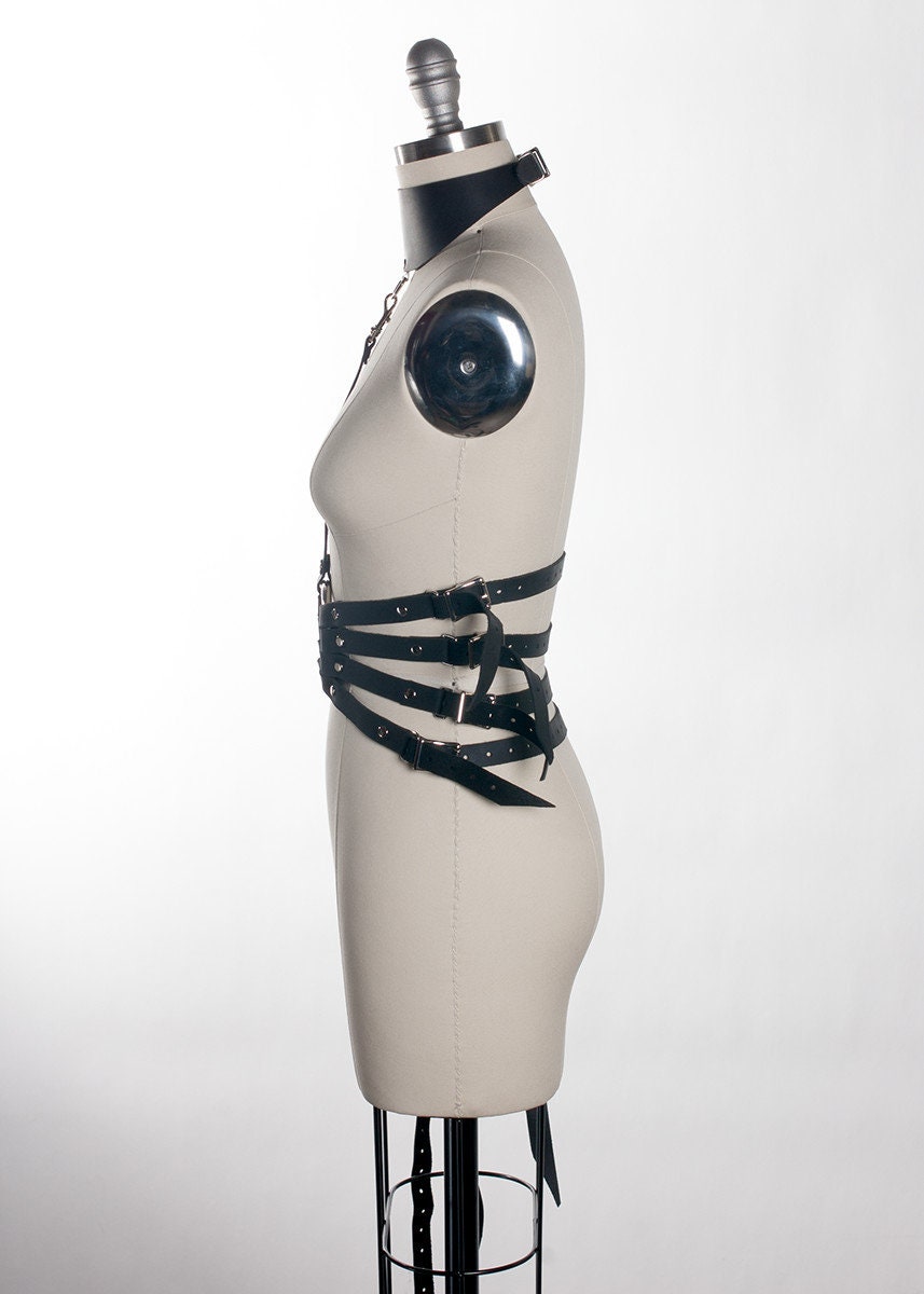 ARACHNID HARNESS BELT - Dramatic Draped Belt - Detachable Collar ...