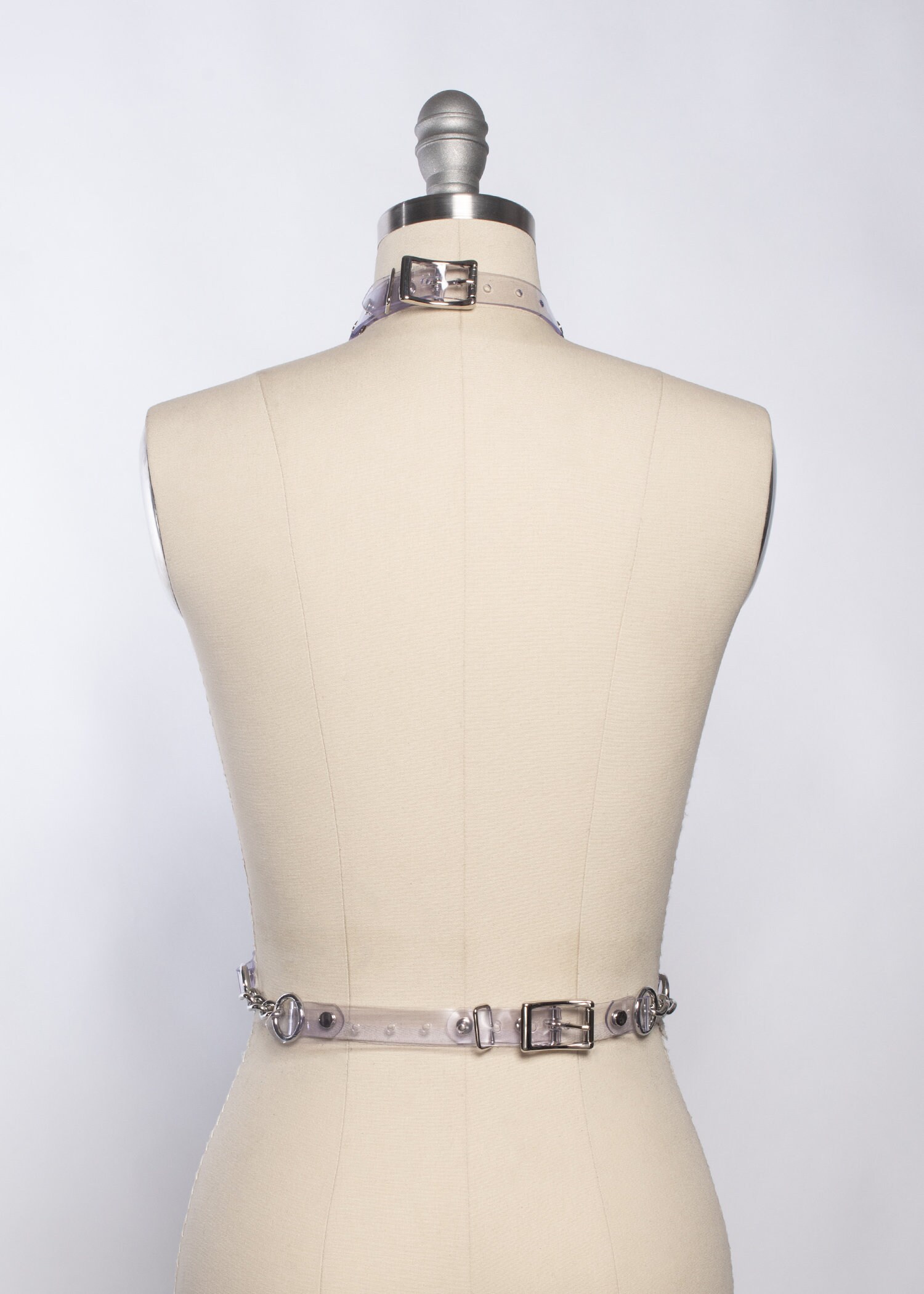 Industrial Chain Harness: Clear PVC, Metal Hardware, Gothic Clubwear - Etsy