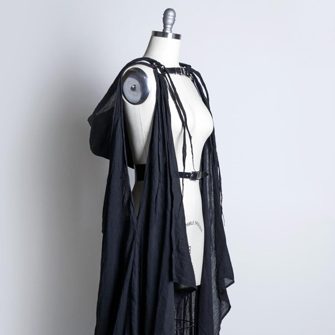 Draped Cape Harness - Post Apocalyptic Harness Belt With Hood - Pvc or ...