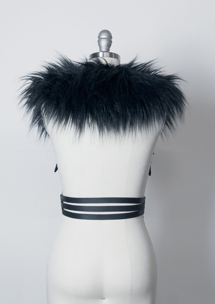 Sentinel Harness Post Apocalyptic Harness Belt Faux Fur - Etsy