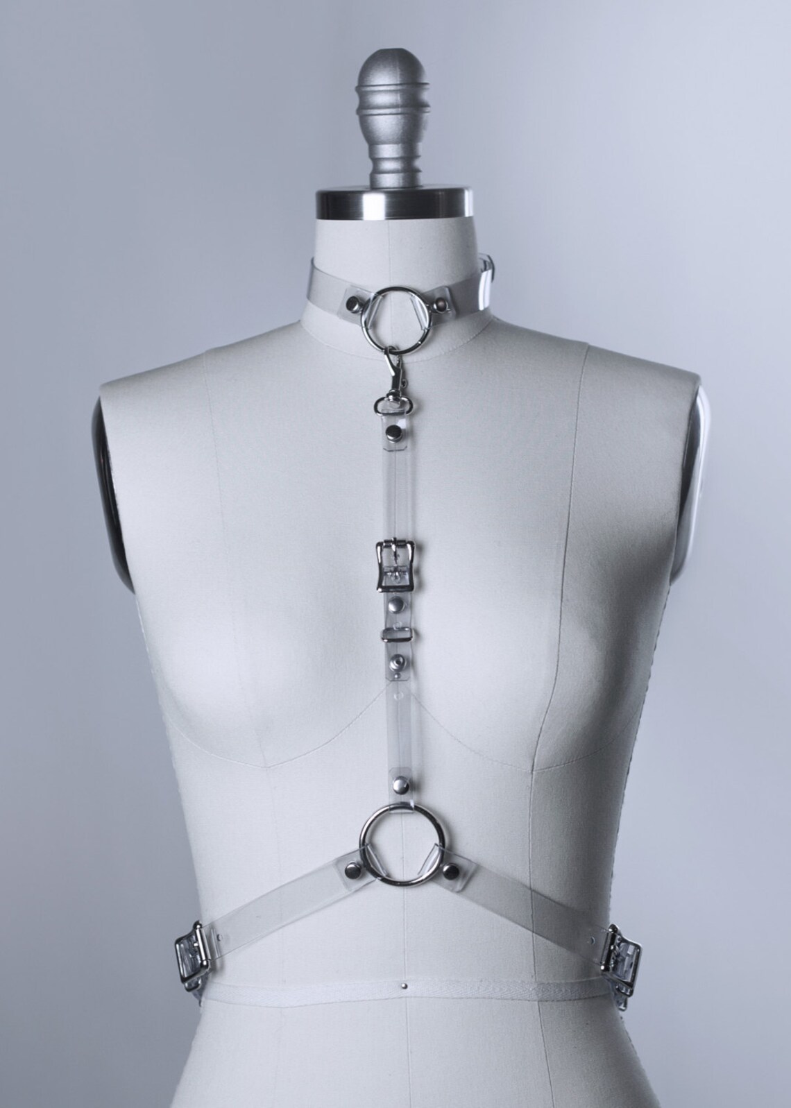 SVELTE HARNESS Skinny Gothic Harness Belt Clear PVC Vinyl - Etsy