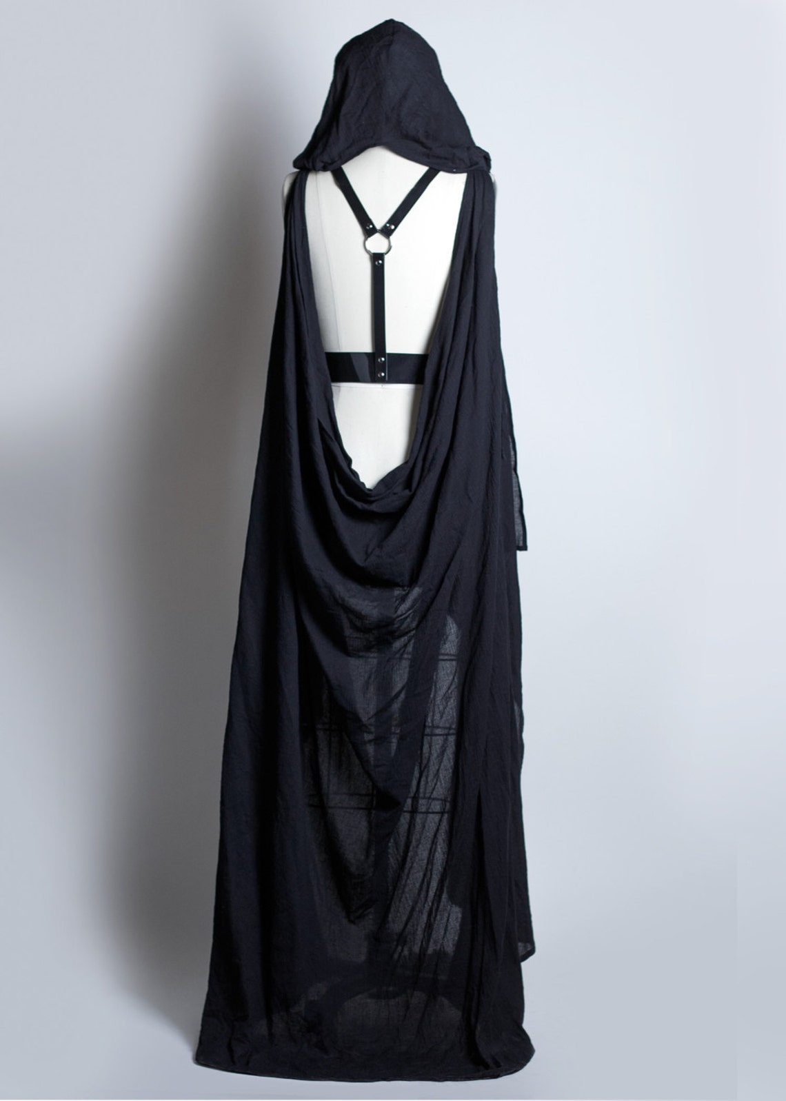 DRAPED CAPE HARNESS Post Apocalyptic Harness Belt With Hood - Etsy ...