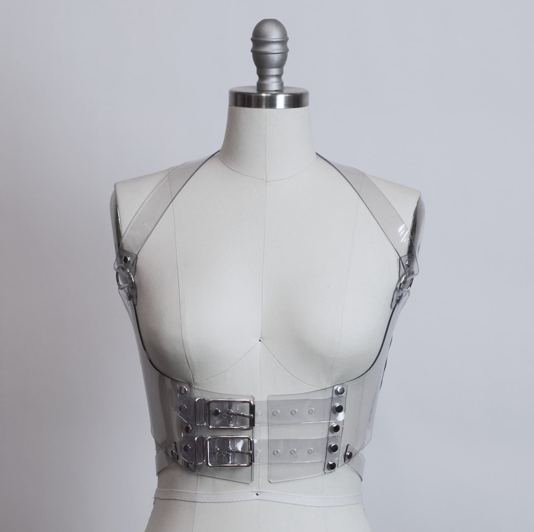 ROGUE VEST HARNESS - Clear Pvc Harness - Leather - Translucent Vinyl ...