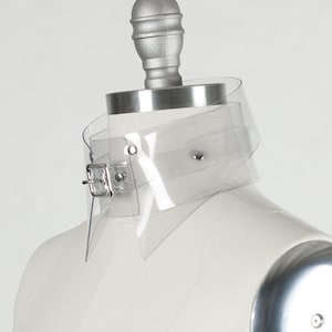 SHIRT COLLAR CHOKER - Clear Pvc Vinyl - Pointed Collar - Pvc Collar ...