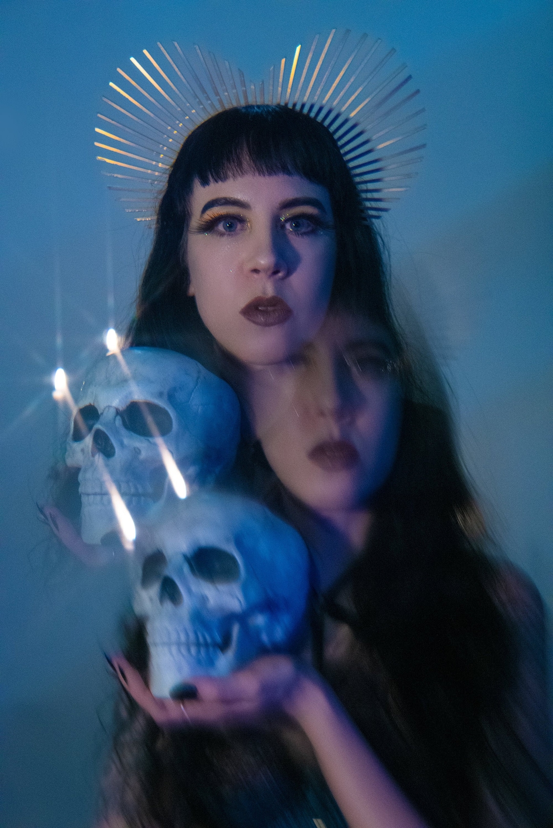 Heart Shaped Halo Crown - Vampire Dracula Headpiece - Spiked Sunburst ...