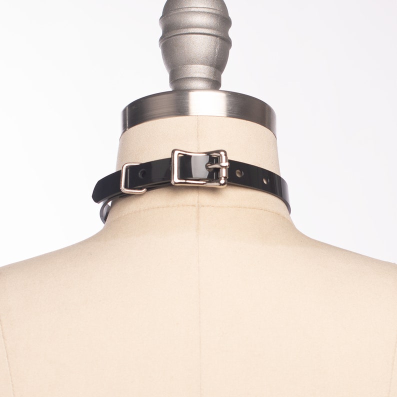Evil Eye Choker Collar: Black & White PVC, Gothic Witchy Occult ...