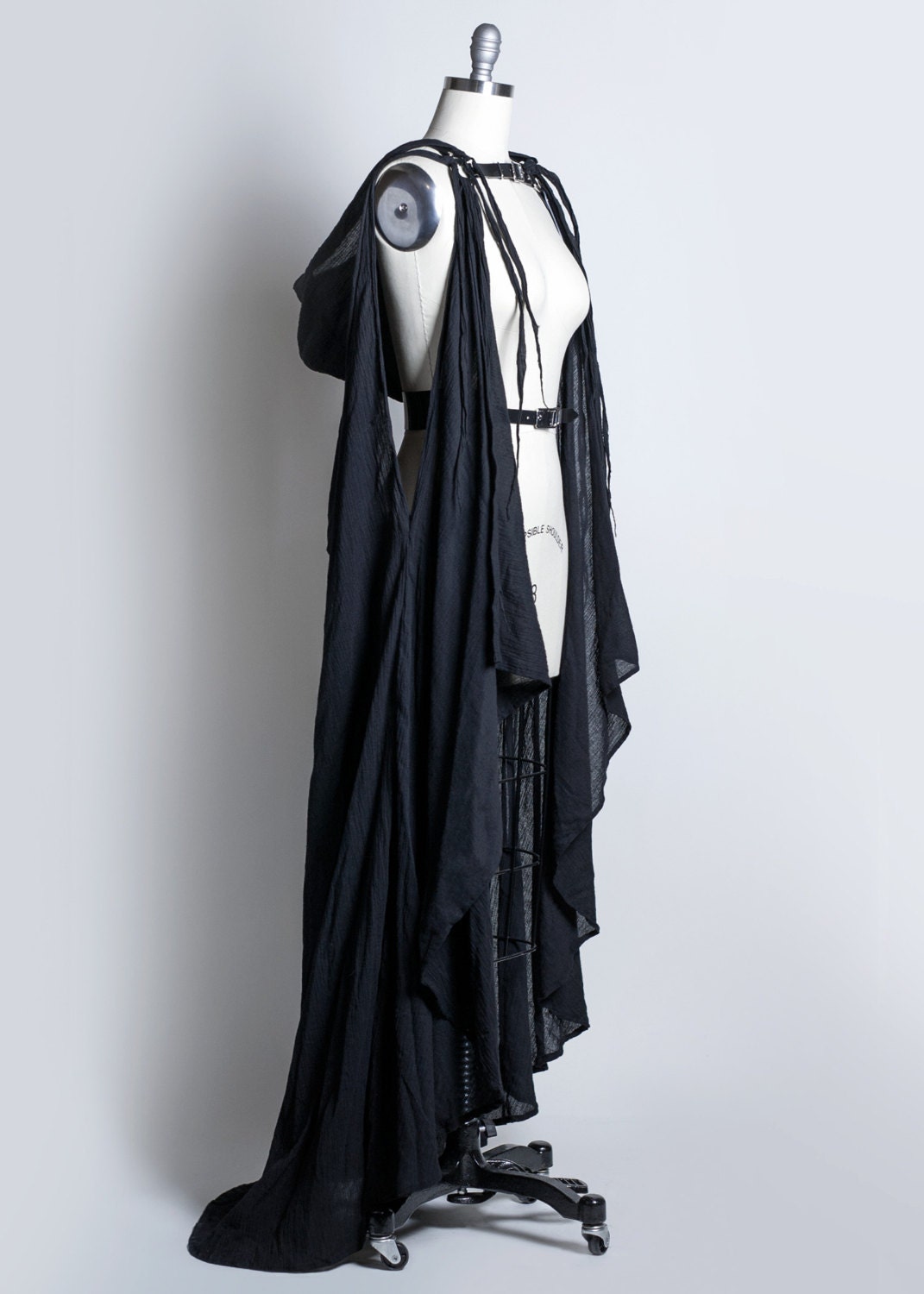 DRAPED CAPE HARNESS Post Apocalyptic Harness Belt With Hood - Etsy ...