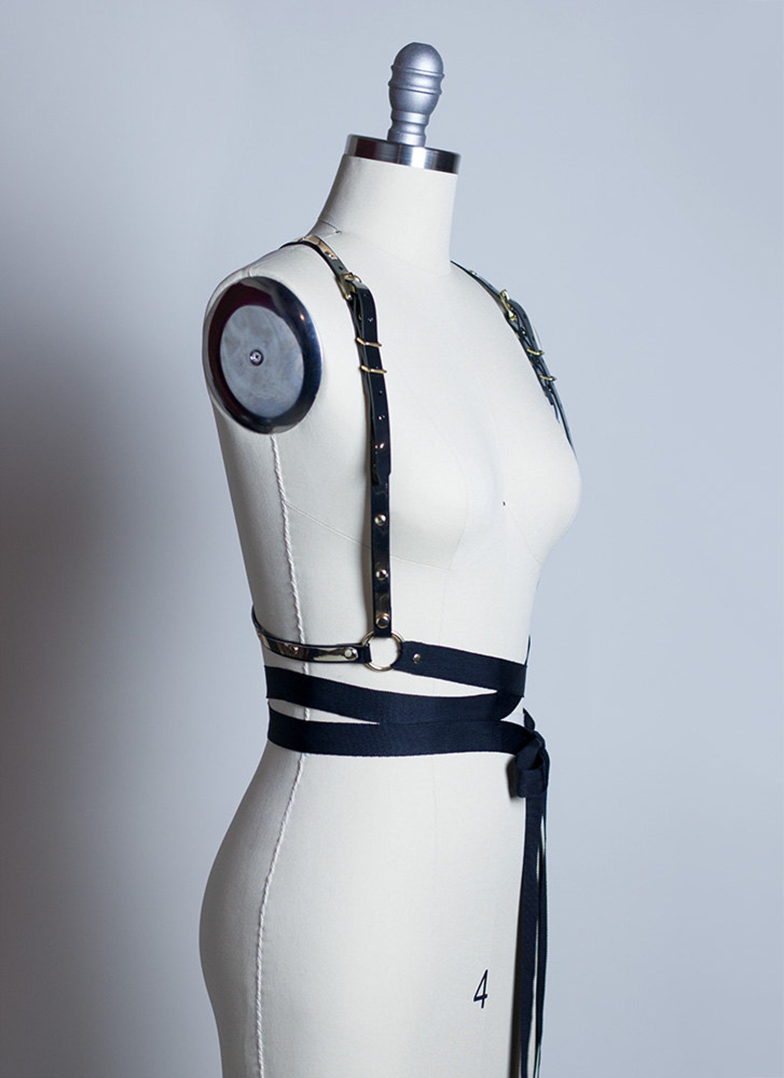 CLARA RIBBON HARNESS - Art Deco Gothic Fashion Harness With Metallic ...