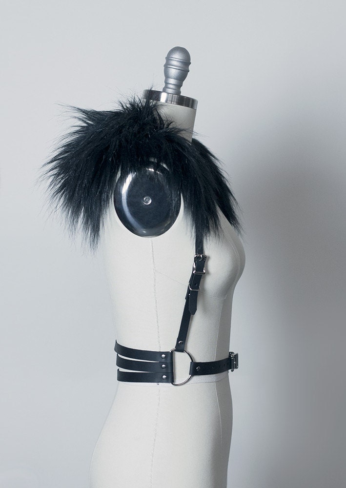 Sentinel Harness Post Apocalyptic Harness Belt Faux Fur - Etsy