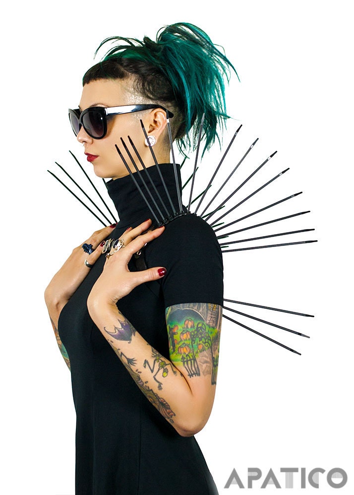 REPLICANT CHEST HARNESS - Black Pvc Harness - Spiked Cyberpunk Chest ...