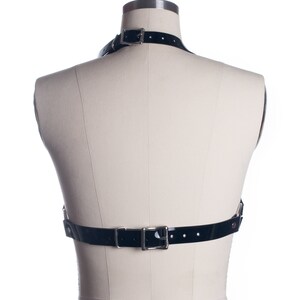 Audrey Harness Bra, Cone Bra, Black Pvc Bullet Bra, Halter Top, Leather ...