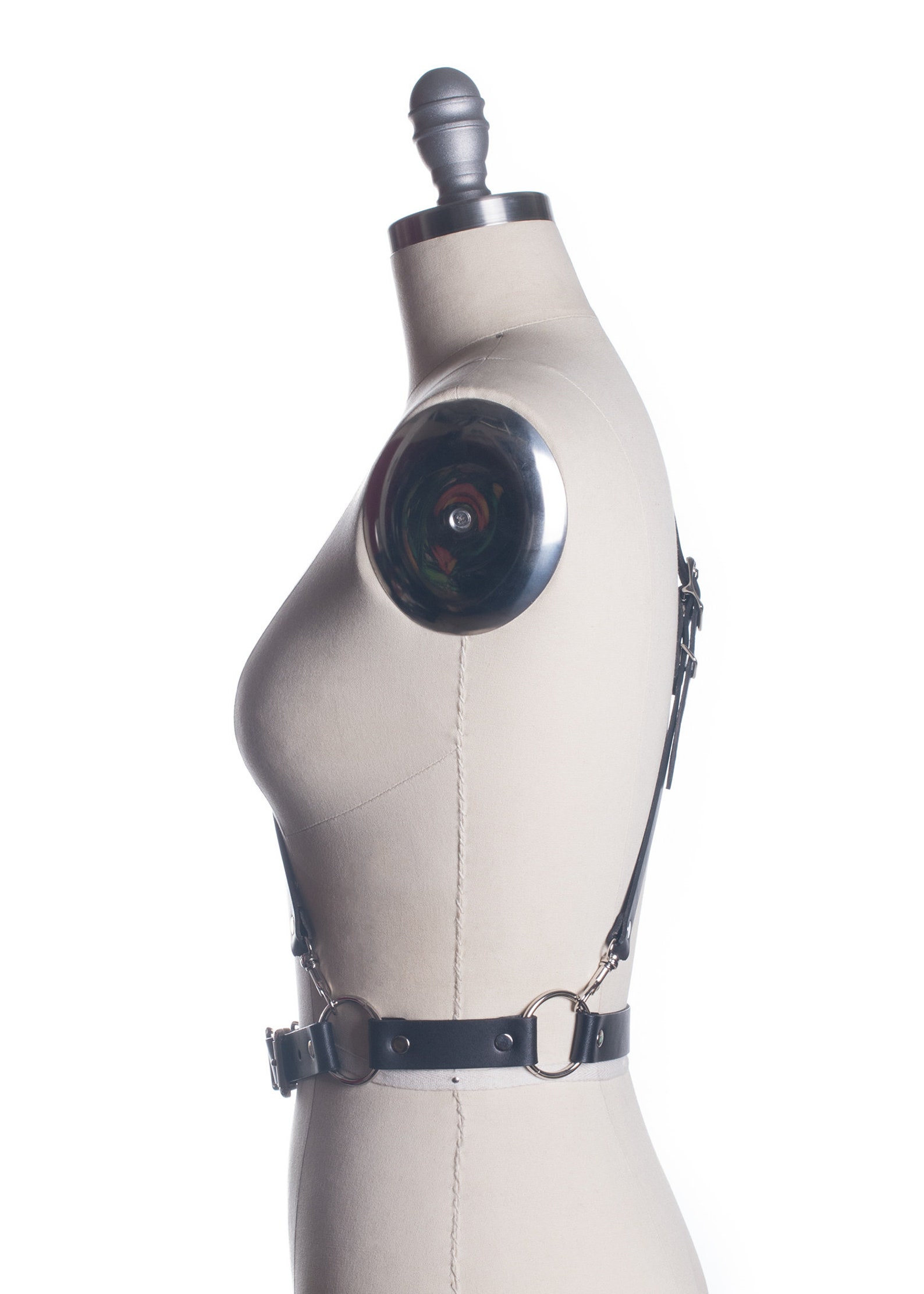 Bandolier Harness - Asymmetrical Belt, Black Leather, Vegan Leather ...